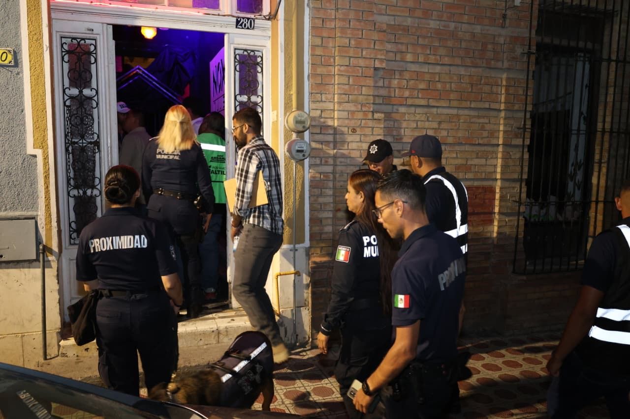 Suspenden bar durante revisión en el Centro Histórico de Saltillo