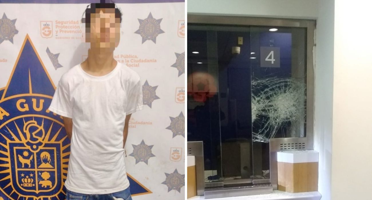 Detienen a menor por intentar robar un banco en Guadalupe