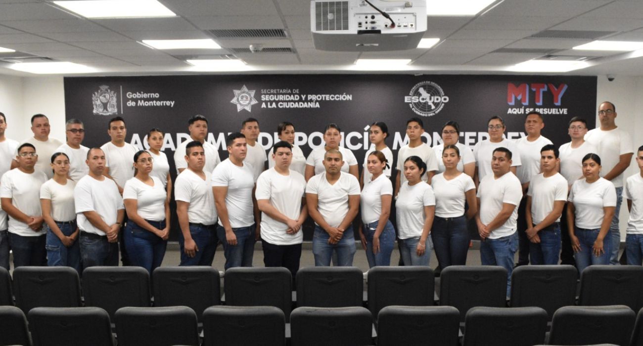 Entran 34 nuevos cadetes a la Academia de Policía Monterrey
