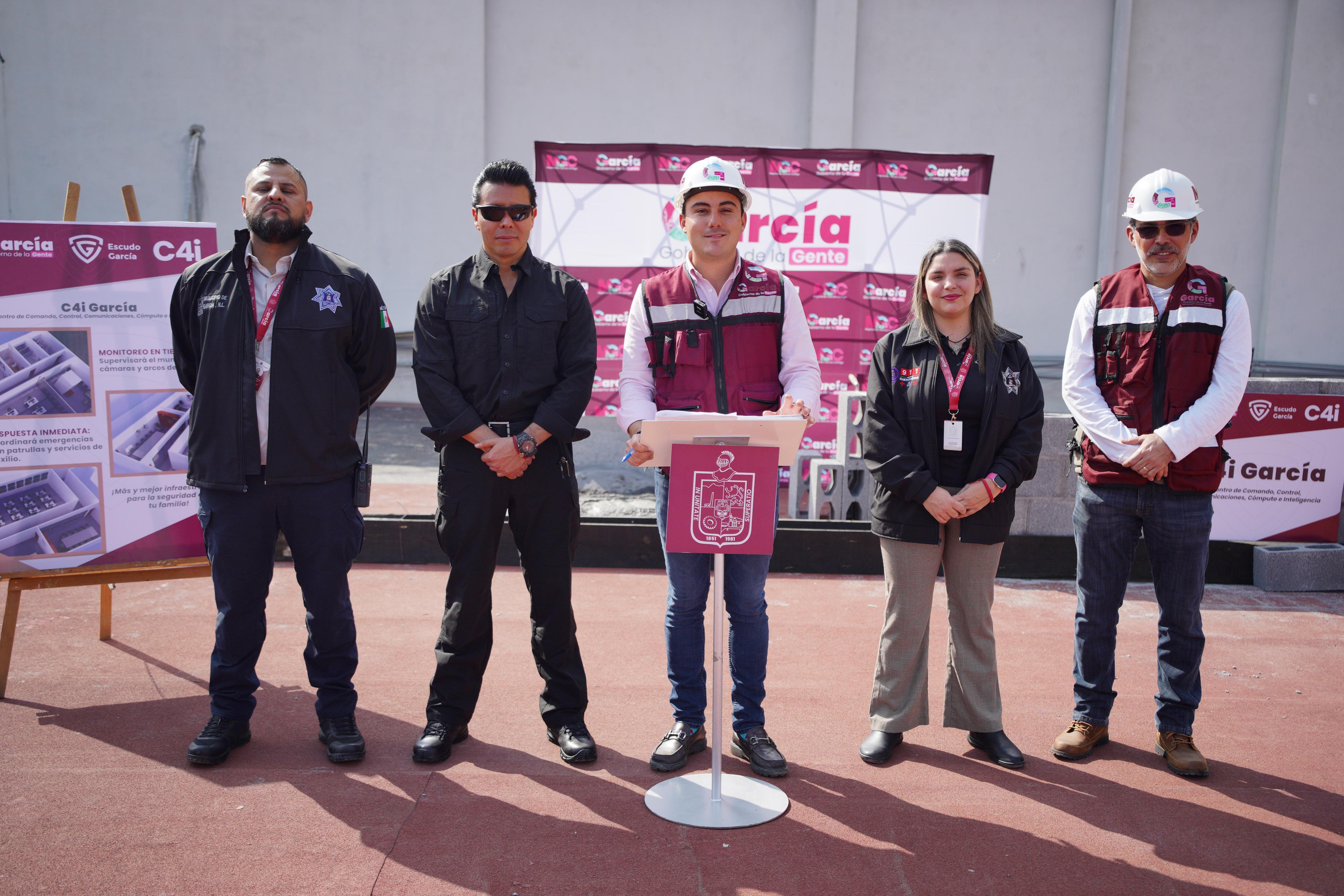 Inicia construcción del C4i en García; buscan mejorar seguridad