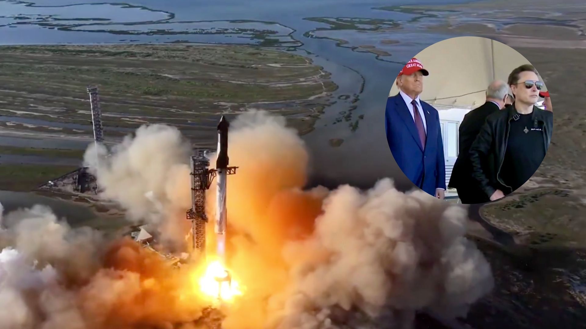 Atestigua Donald Trump el lanzamiento del Starship de Space X
