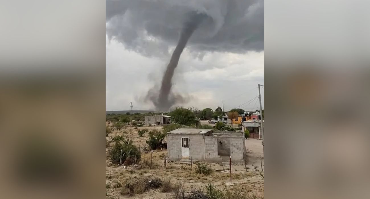 Captan posible tornado entre Acuña y Zaragoza durante tormenta