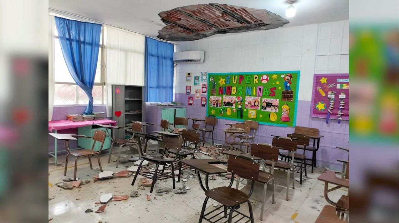 CEDH pide proteger a menores afectados por caída de techo
