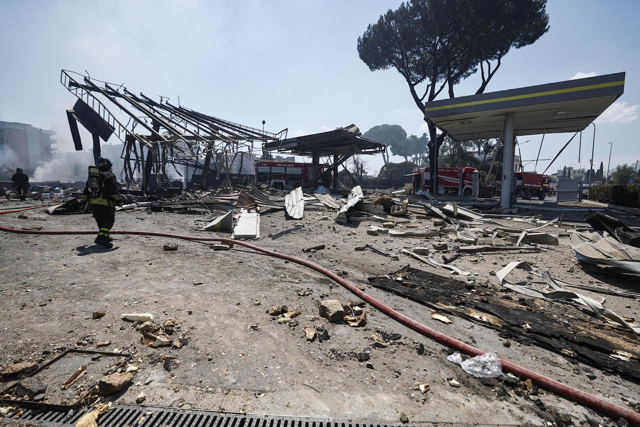 Explosión en una gasolinera de Roma deja al menos 45 heridos