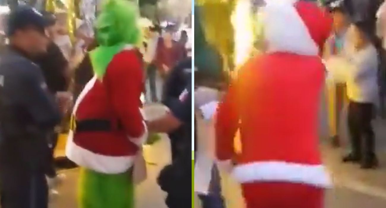 ¡Hay tiro! Santa Claus y El Grinch se pelean a golpes