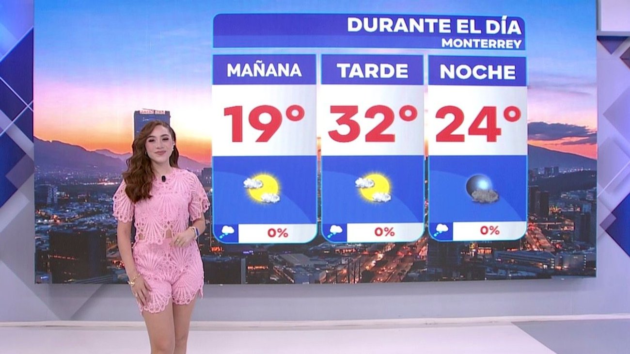 Clima en Monterrey miércoles 13 de mayo - Soleado con 32 grados
