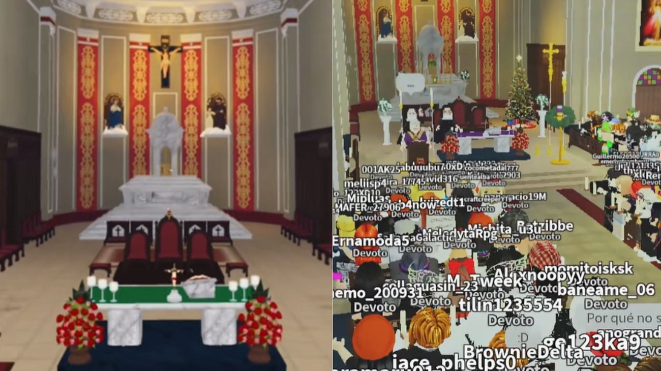 Iglesia católica celebra misas en Roblox y gamers asisten
