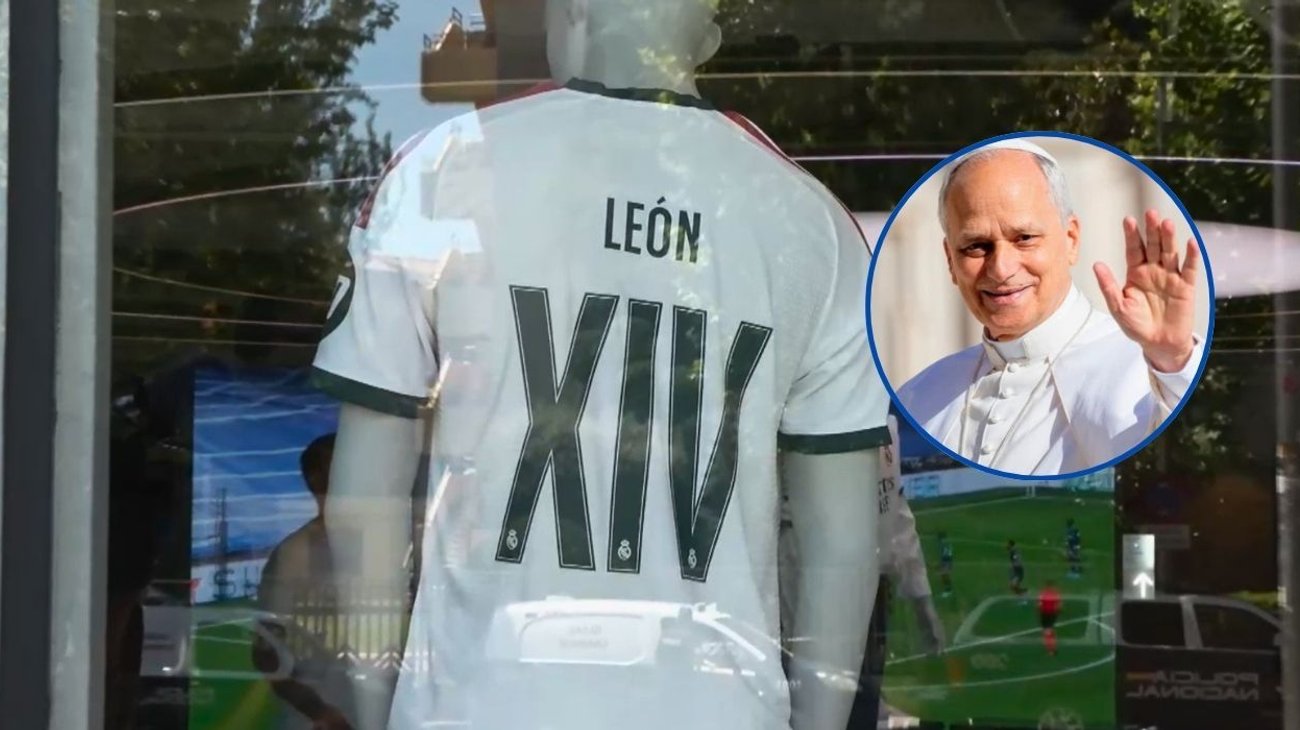 Real Madrid vende la camiseta con el nombre del papa León XIV