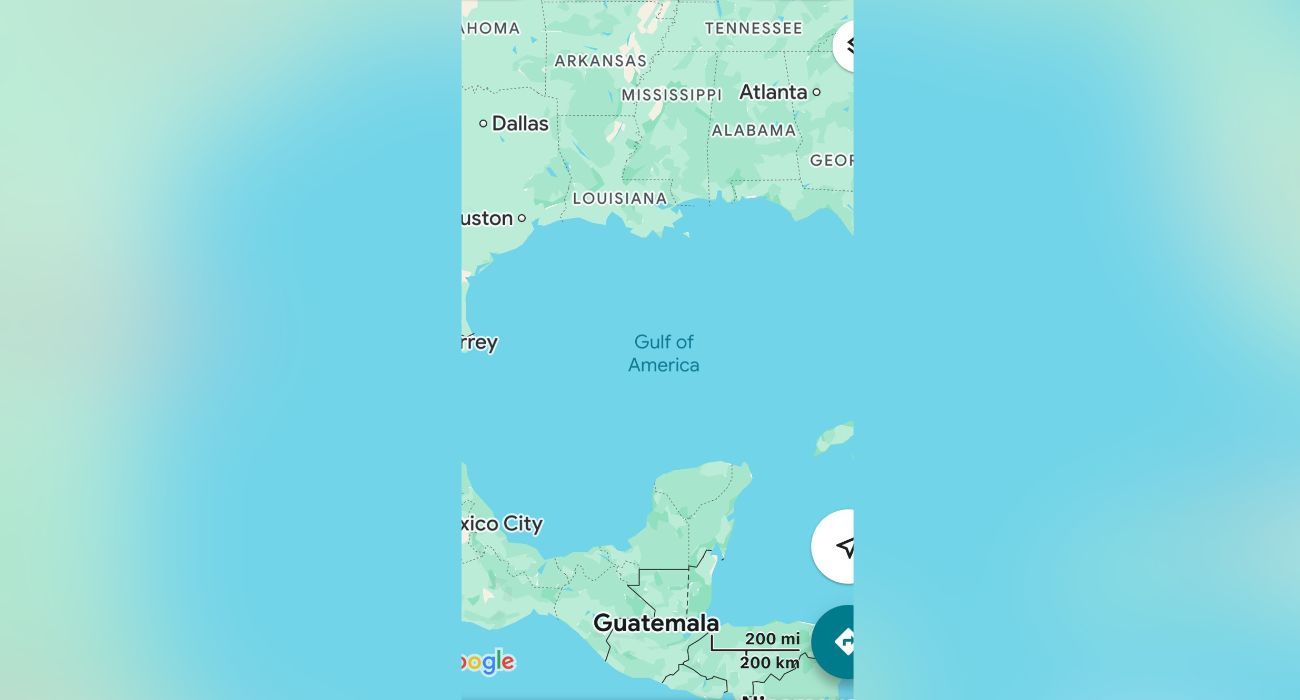 Google Maps actualiza el nombre del Golfo de México en EUA