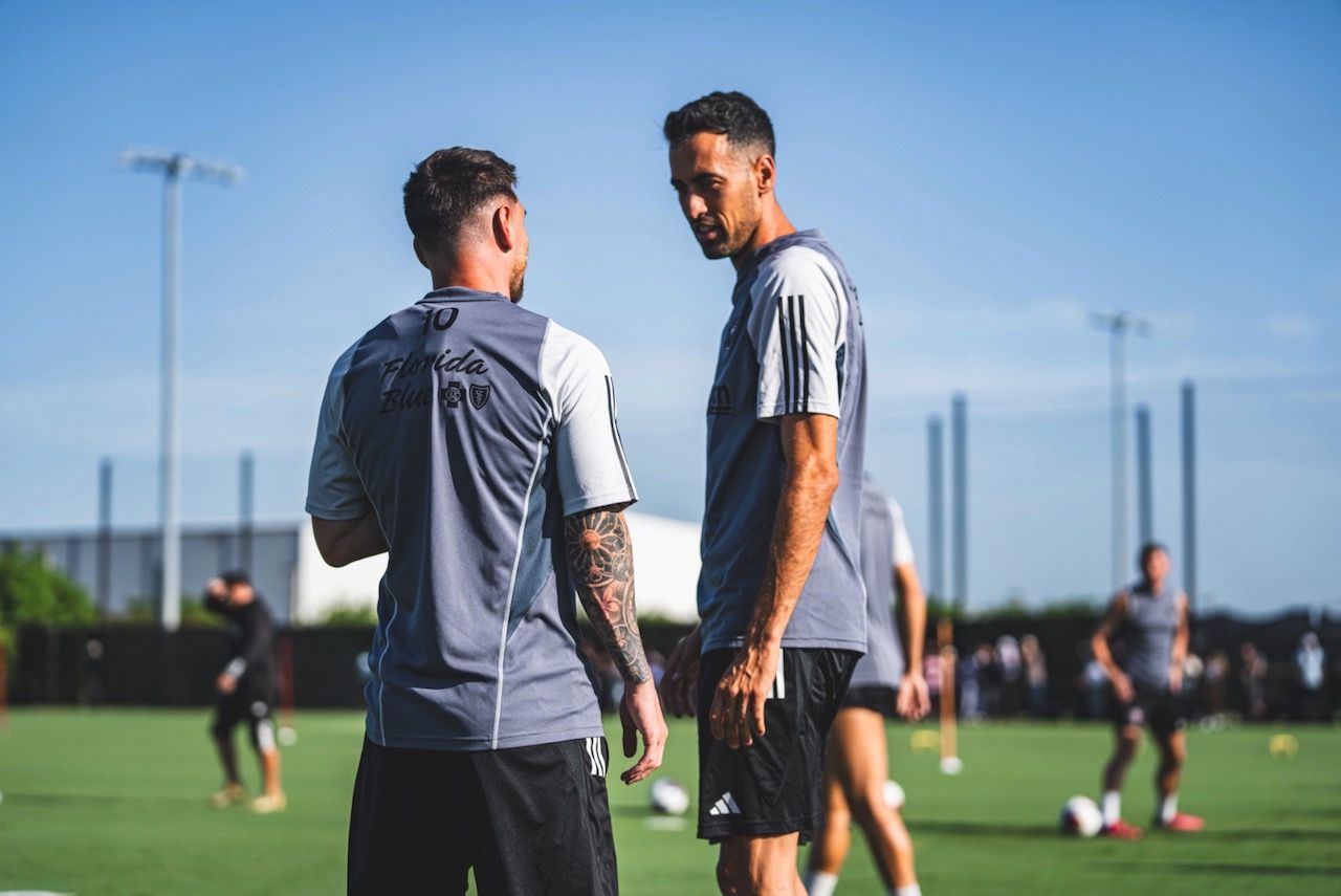 Realizan Messi y Busquets su primer entrenamiento en Miami