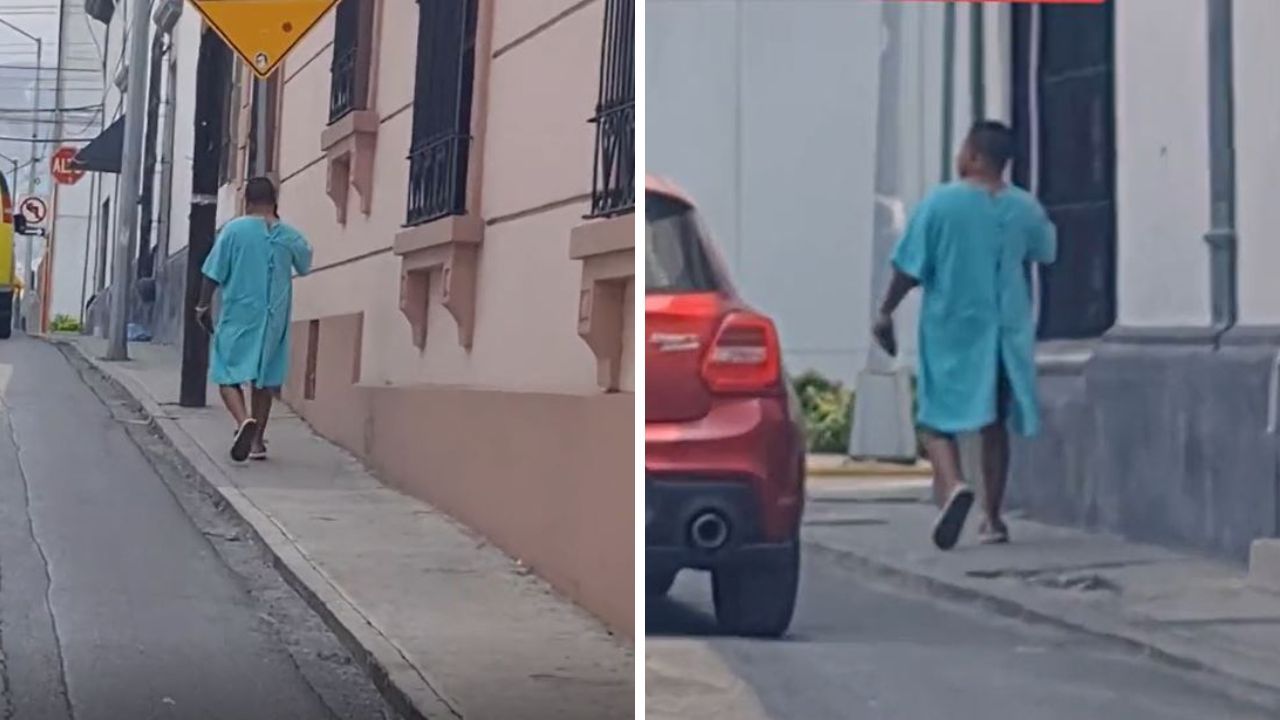Paciente escapa de hospital con todo y bata en Monterrey