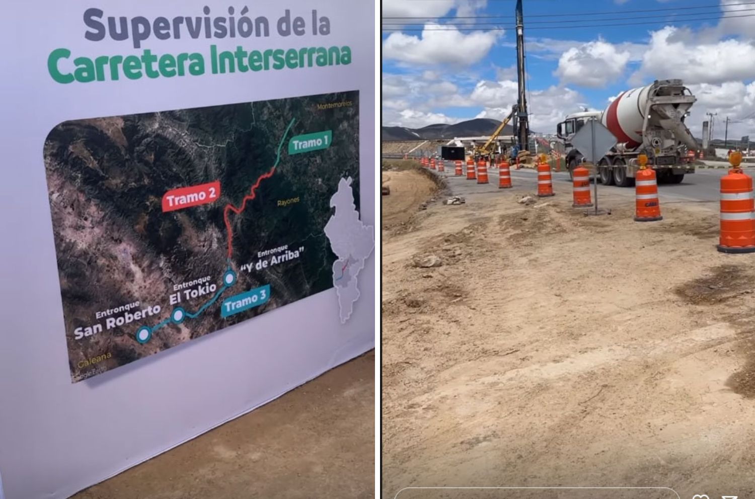 Supervisa gobernador trabajos de Carretera Interserrana