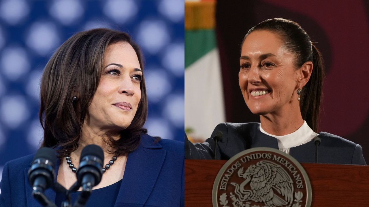 Sheinbaum y Kamala Harris dialogan sobre relación México-EUA