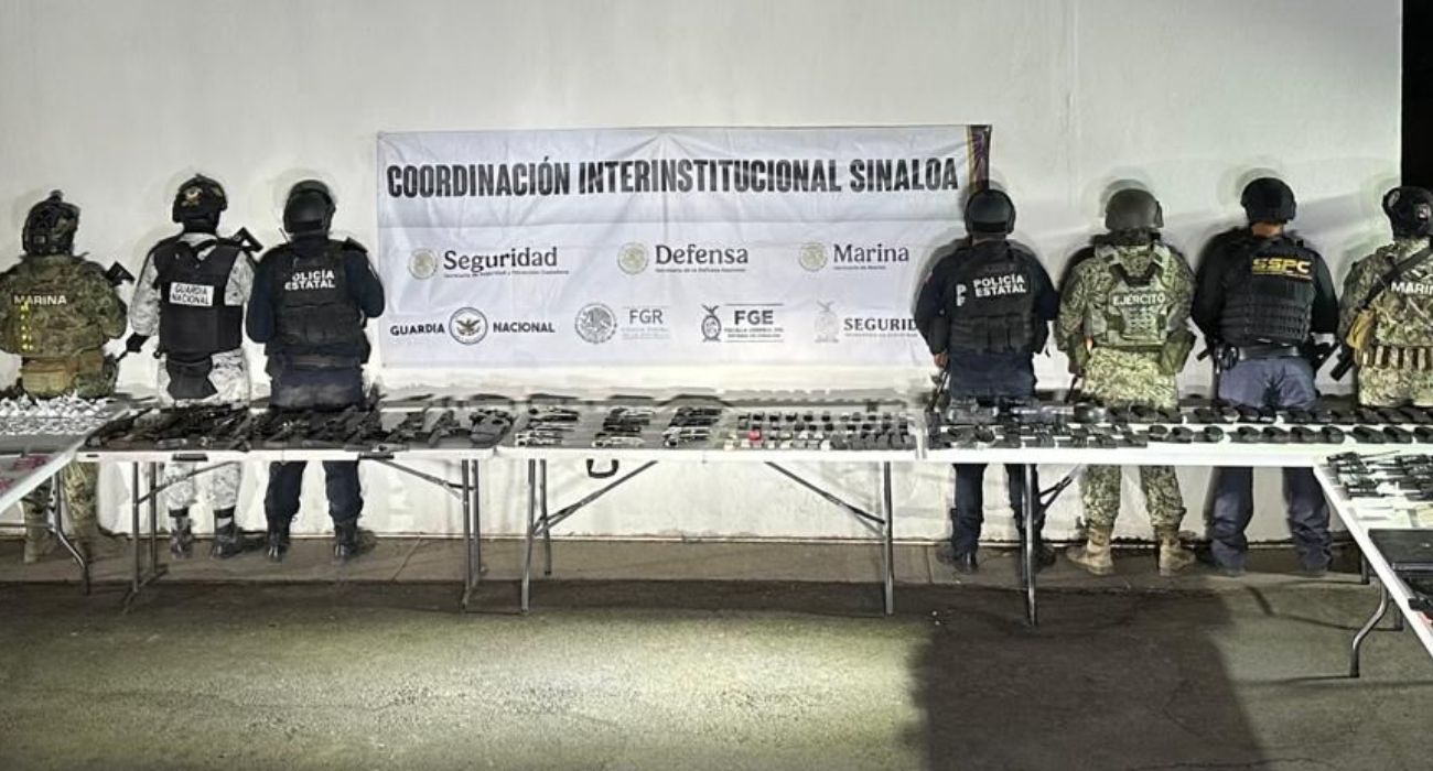 Decomisan armas, droga y equipo Starlink en penal de Culiacán
